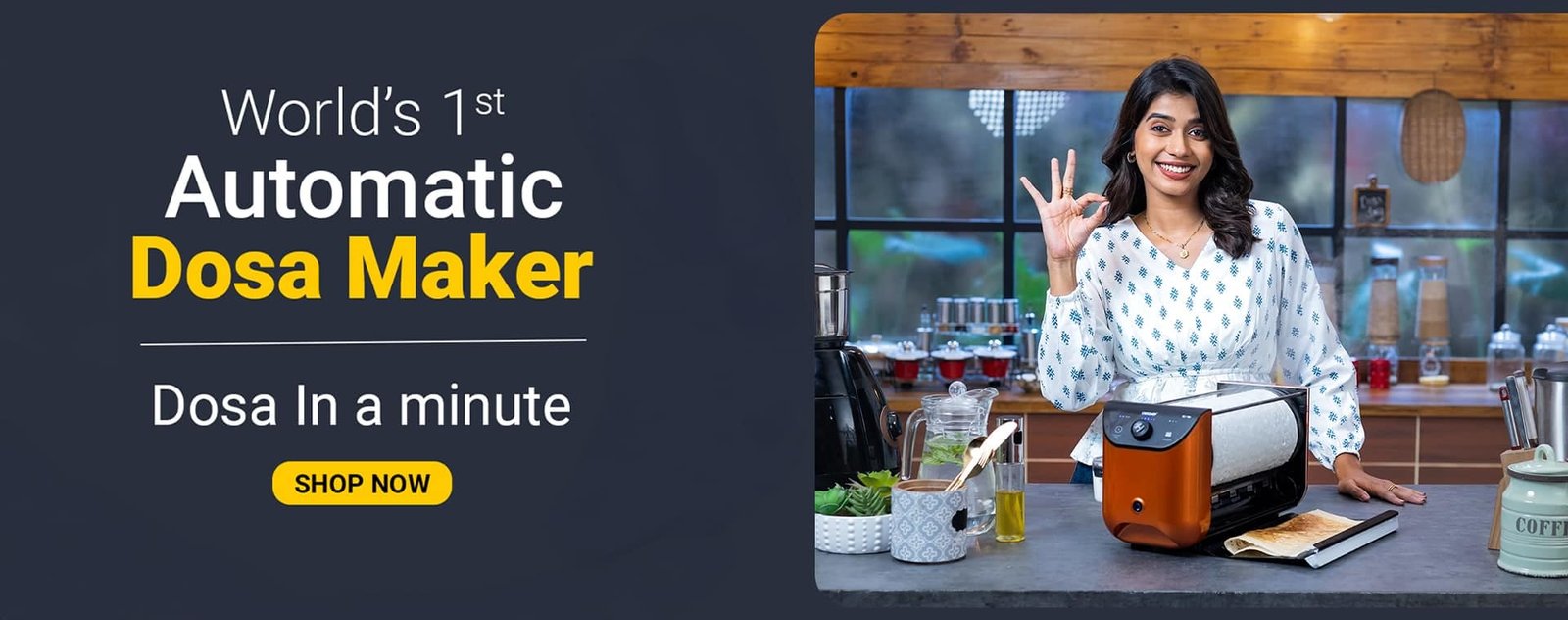 Worlds 1st Automatic Dosa Maker. Free Shipping. Shop Now